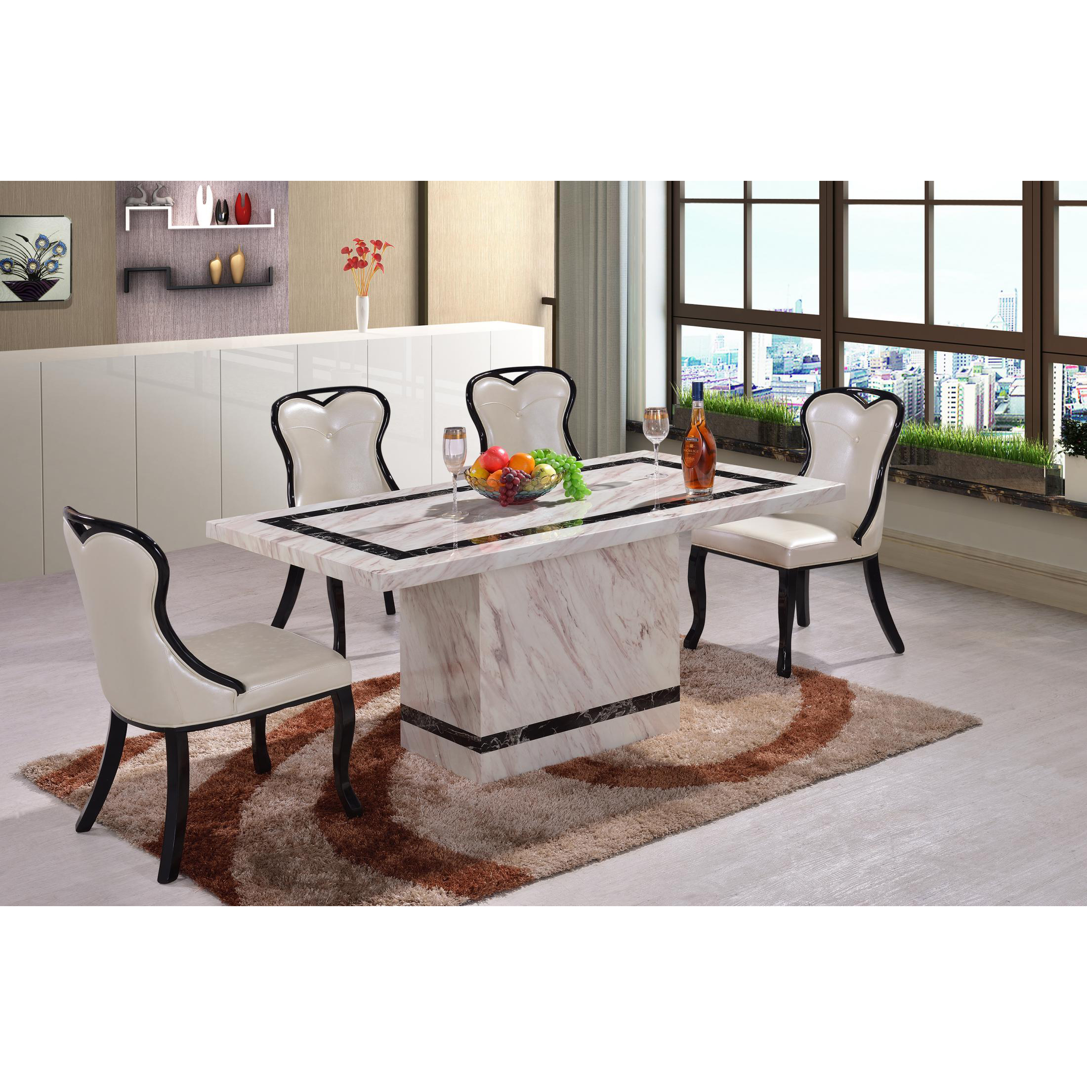 Calderstones Marble Dining Table with Marble Base - WT Home Centre