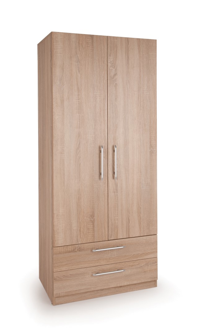 Hobkirk 2 Door 2 Drawer Wardrobe - WT Home Centre
